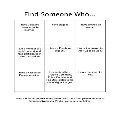 Find someone who | PDF