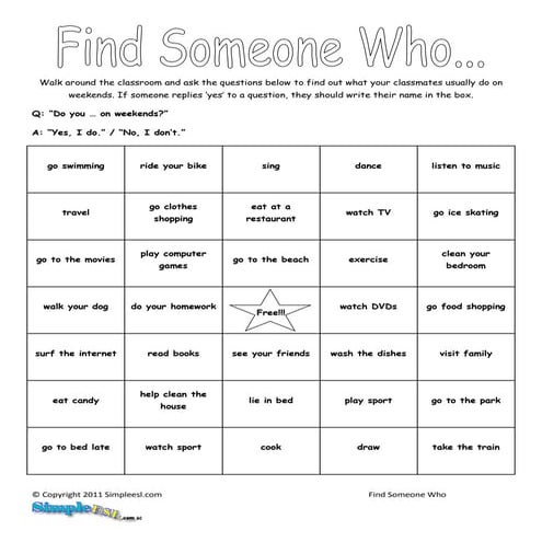 Find someone who | PDF