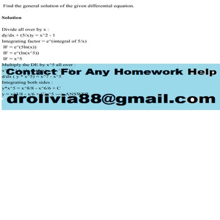 Find the general solution of the given differential equation. Sol.pdf ...