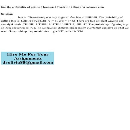 find the probability of getting 5 heads and 7 tails in 12 flips of a.pdf