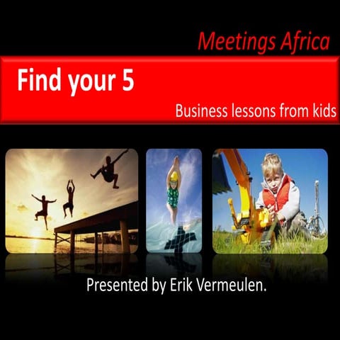 Find Your 5: Business lessons from kids | PPT