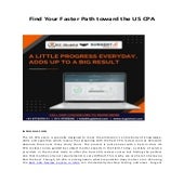 Find your faster path toward the us cpa