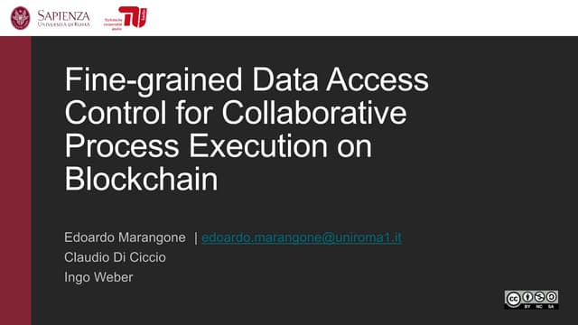 Fine Grained Data Access Control For Collaborative Process Execution On Blockchain Ppt