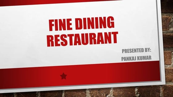 INTRODUCTION TO RESTAURANT | PPT
