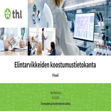 Fineli - Elintarvikkeiden koostumustietokanta | PDF