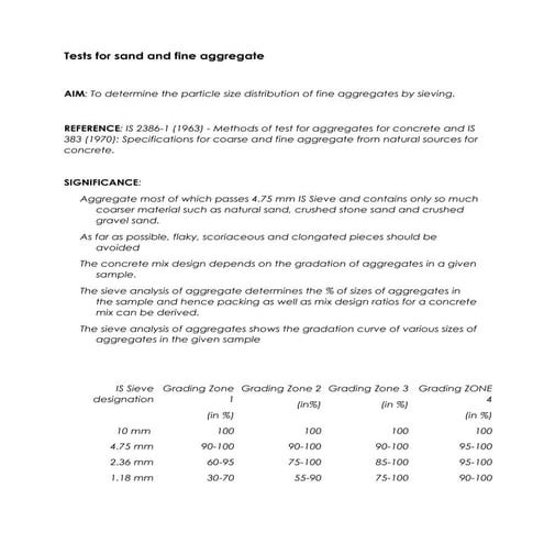 Fineness of fine aggregates perfect (1) | DOC