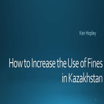 How to increase the use of fines in Kazakhstan | PPTX