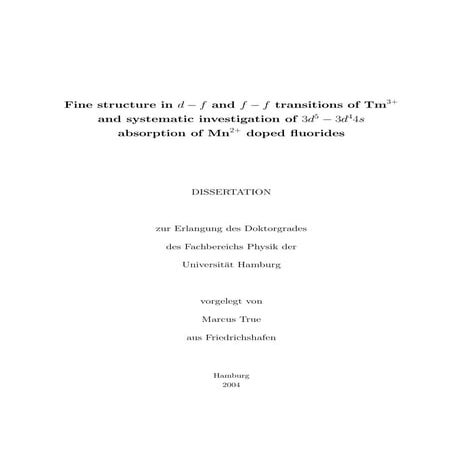 Fine structure in d−f and f −f transitions | PDF | Chemistry | Science