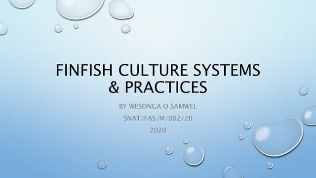 Lecture 2. aquaculture systems methods_and_types - copy | PPT