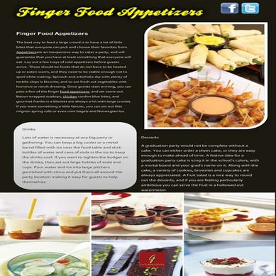 Finger food appetizers | DOCX