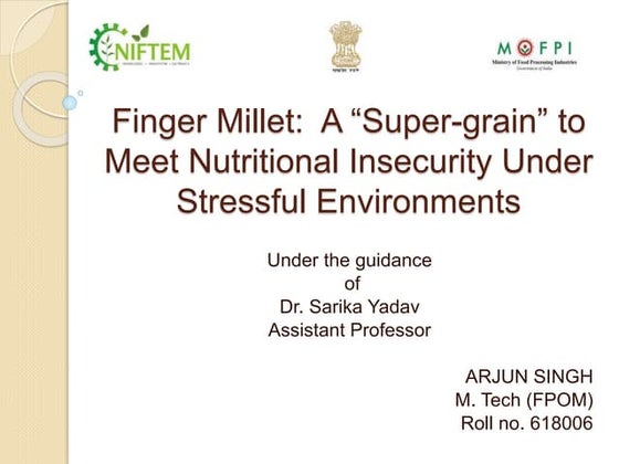 Finger millet status paper-3 | PPT