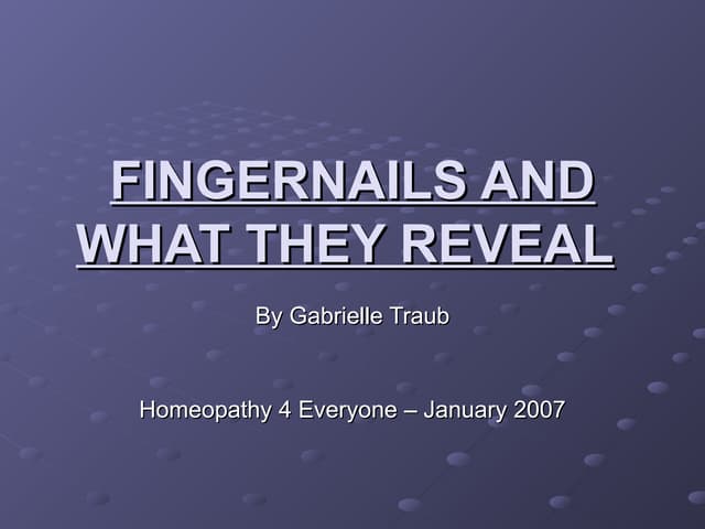 Health assessment on the nail examination | PPTX