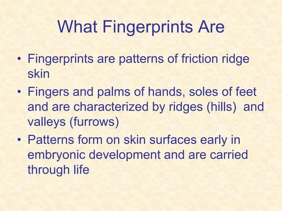 Fingerprints | PPT