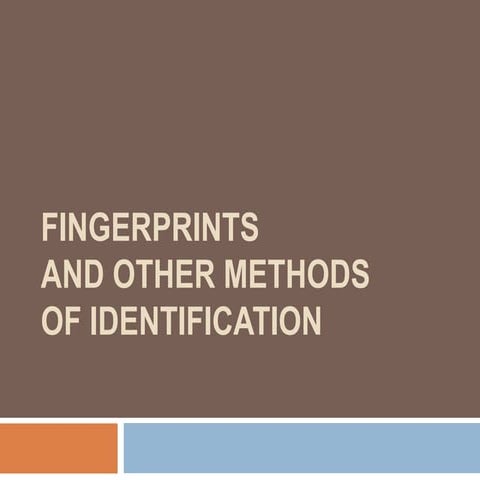 Fingerprint ppt.powerpoint presentatation | PPT