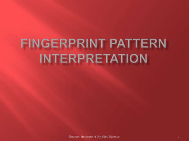 Ridge counting-and-tracing | PPT | Geology | Science