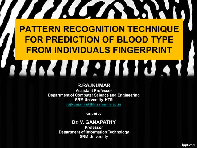 Henry’s 10 digit classification of fingerprint | PPTX