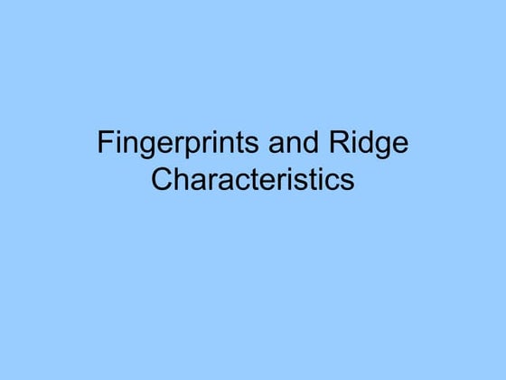 Ridge counting-and-tracing | PPT | Geology | Science
