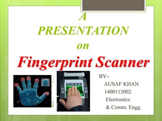 Fingerprint presentation | PPTX