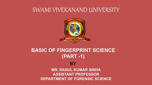 Henry’s 10 digit classification of fingerprint | PPTX