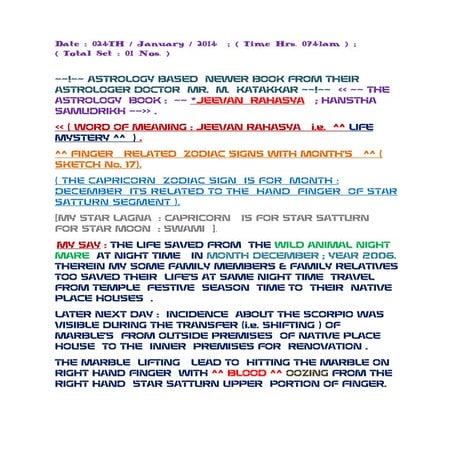 ^^ Finger related zodiac signs with month’s ^^ ( sketch no. 17). | DOCX