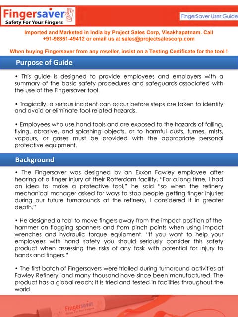 Safety bulletin 031 ring finger injuries | PDF