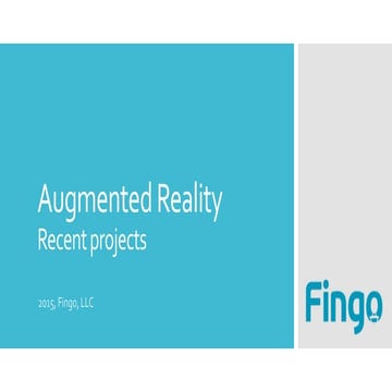 Fingo Portfolio of AR projects | PPT