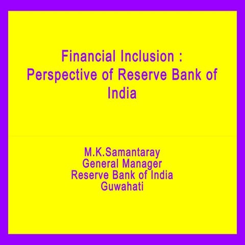 Fininclusion perspectiveofrbi | PPT