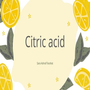 citric acid definition and production and uses | PPT