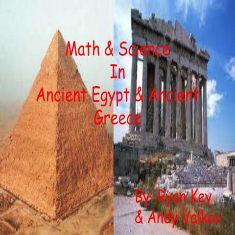 Math & Science of Ancient Greece and Egypt | PPTX
