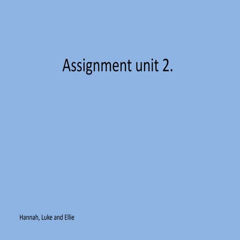 Finished unit 2 assignment | PPT