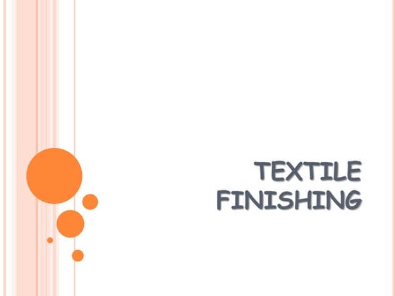 Textile finishes | PPT