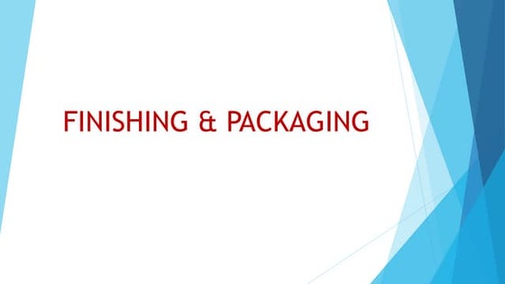 Apparel finishing process (folding and packaging) | PDF