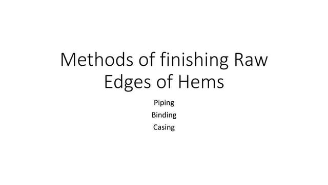 Openings in garments-CSEC Section 7 | PPTX