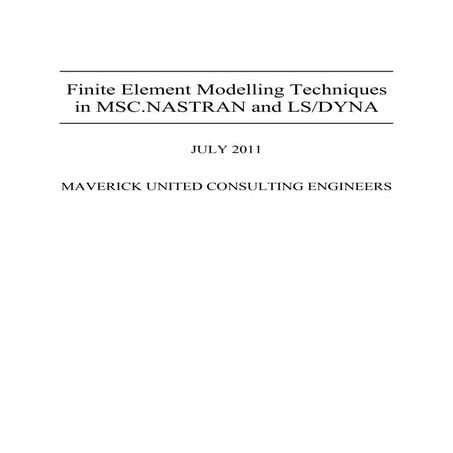 Finite element-modelling-techniques-in-msc-nastran-and-lsdyna | PDF