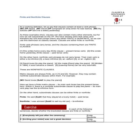 Finite and nonfinite clauses | DOCX