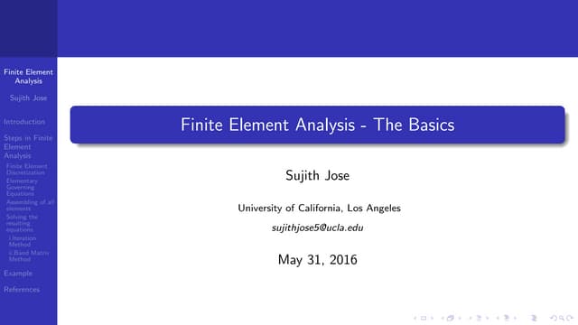 INTRODUCTION TO FINITE ELEMENT ANALYSIS | PPTX