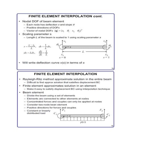 Finite element formulation for beams | DOCX | Physics | Science