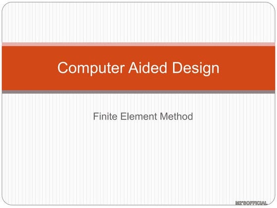 Finite Element Method Ppt