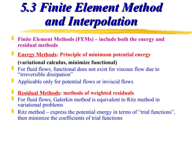 Finite Element Method And Interpolationppt
