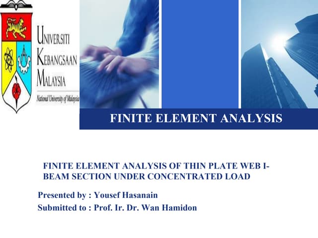INTRODUCTION TO FINITE ELEMENT ANALYSIS | PPTX