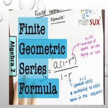 Finite geometric series lesson 2nd quarter | PPTX