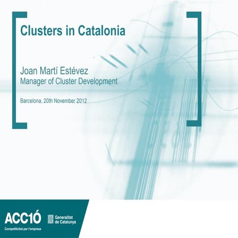 Catalonian clusters | PDF | Business | Business and Finance