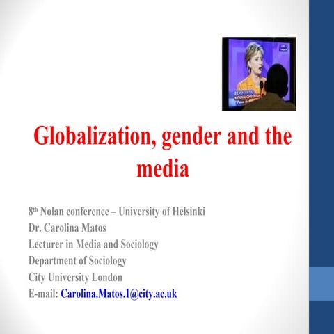 Globalization, gender politics and the media: introductory frameworks ...