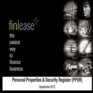 Finlease - Personal Property Securities Register | PPTX