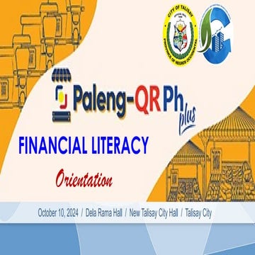 Financial Literacy Program Presentation Empowering Talisaynons through ...