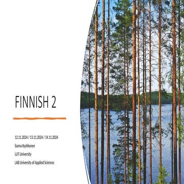 Finnish2_luento3.pptx useful learnings finnish | PPT