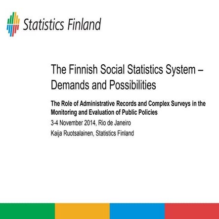 Finnish social statistics system | PPT