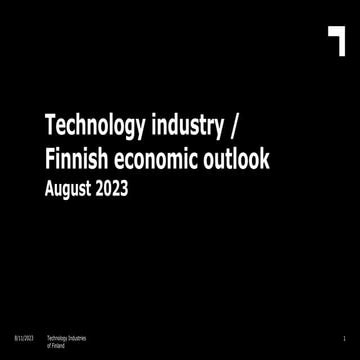 Technology industry / Finnish economic outlook | PPTX
