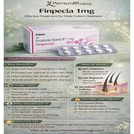 Finpecia 1mg (Finasteride Tablet) for male pattern Baldness | PDF