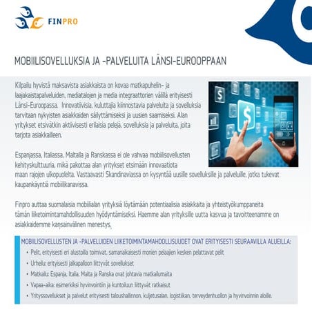 Finpro markkinamahdollisuus-mobiilisovellukset-lansi-eurooppa | PPT